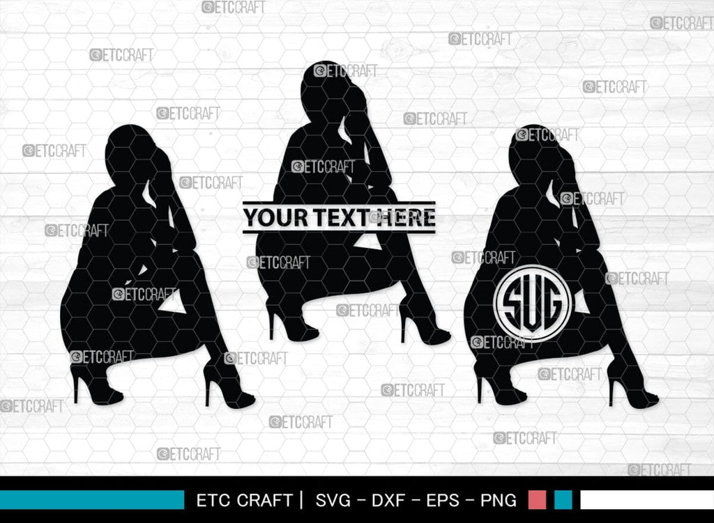 Models Monogram, Models Silhouette, Models SVG, Women Models Svg, Men ...