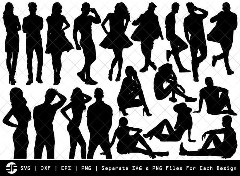 Models SVG | Models Silhouette Bundle | SVG Cut File - So Fontsy