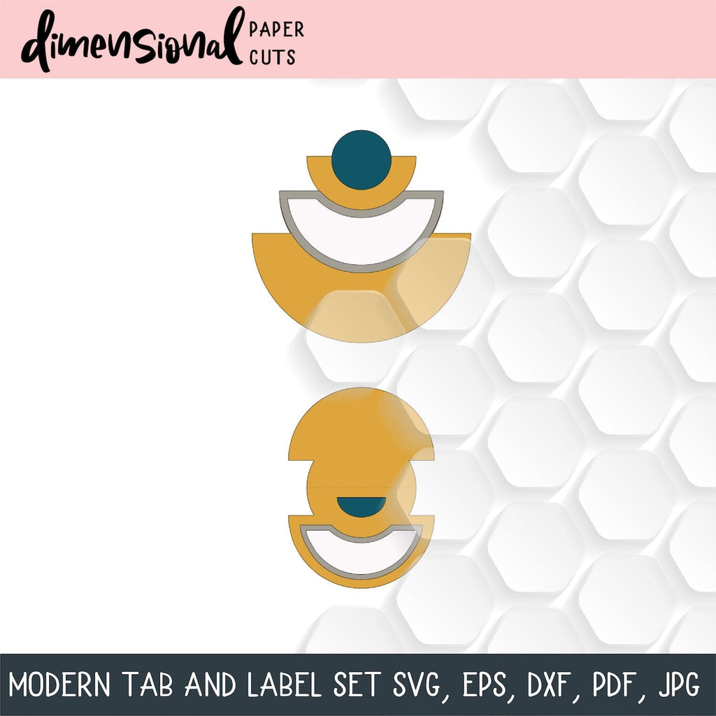 Modern Label and Tab Set 1 Paper Craft for organization - So Fontsy