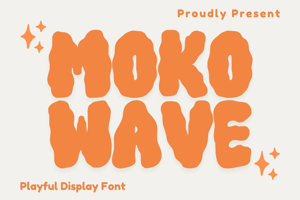 Moko Wave - Playful Display Font - So Fontsy