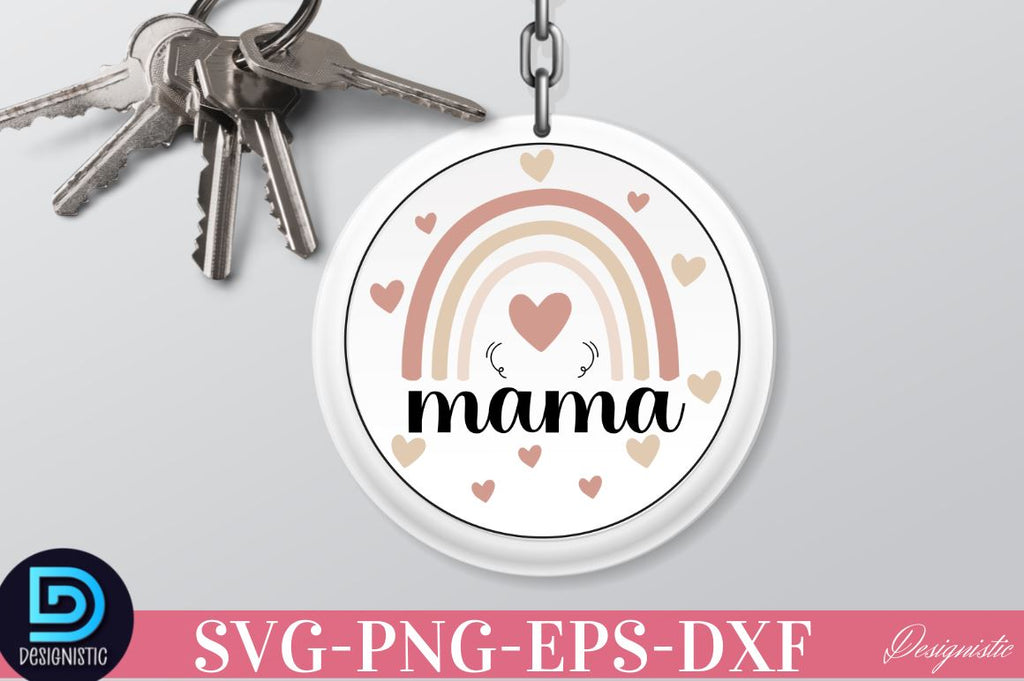 MOM life keychain SVG Bundle, Mama Keychain SVG Bundle - So Fontsy
