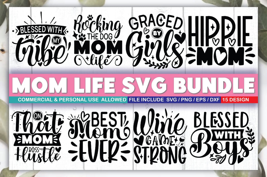 Mom Life SVG Bundle - So Fontsy