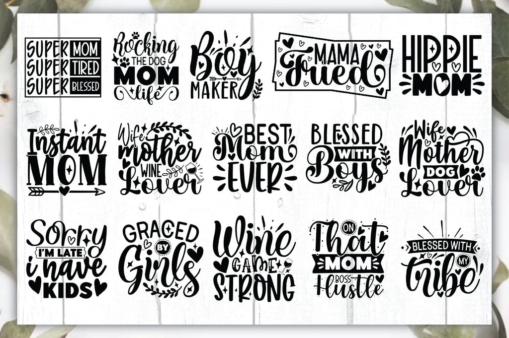 Mom Life SVG Bundle - So Fontsy