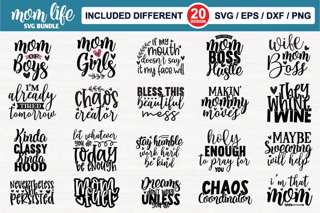 Mom Life SVG Bundle - So Fontsy