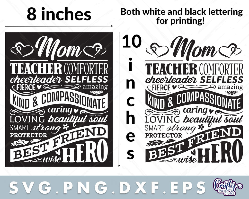 Mom Sign | Mom Svg | Mom Subway Art | Mothers Day Sign - So Fontsy