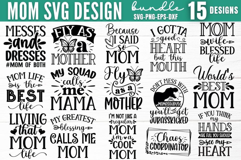 Mom SVG Bundle - So Fontsy