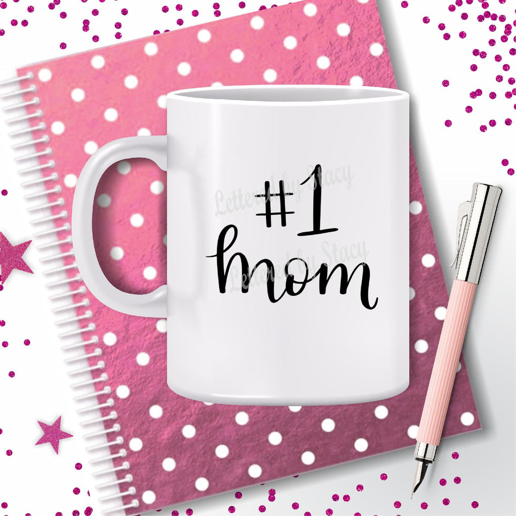 Mom SVG - Number one mom, handlettered - So Fontsy