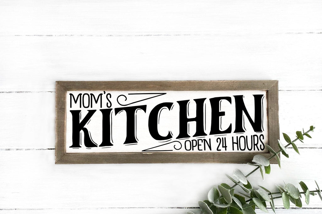 Mom's Kitchen SVG, Vintage Kitchen Sign SVG - So Fontsy