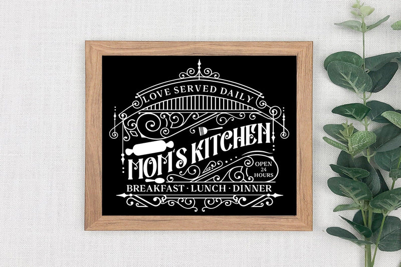 Mom's Kitchen SVG - Vintage Kitchen Sign SVG - So Fontsy