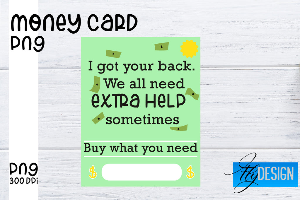 Money Card PNG Designs | Money Holder Printable - So Fontsy