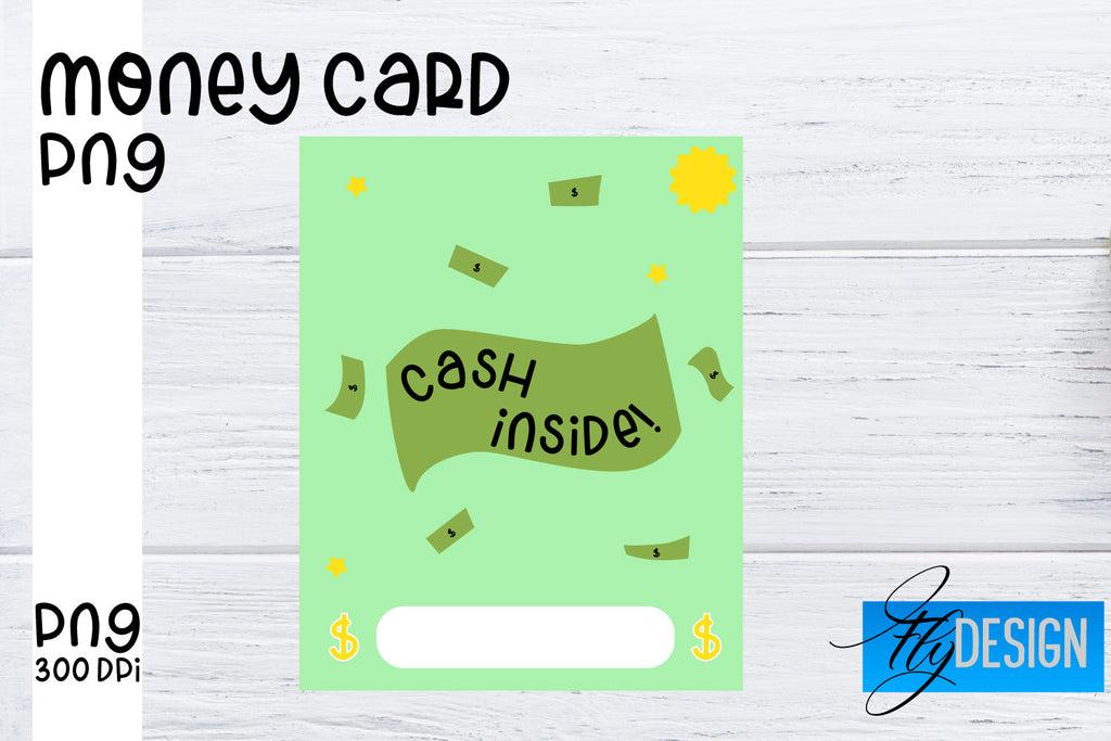 Money Card PNG Designs | Money Holder Printable - So Fontsy
