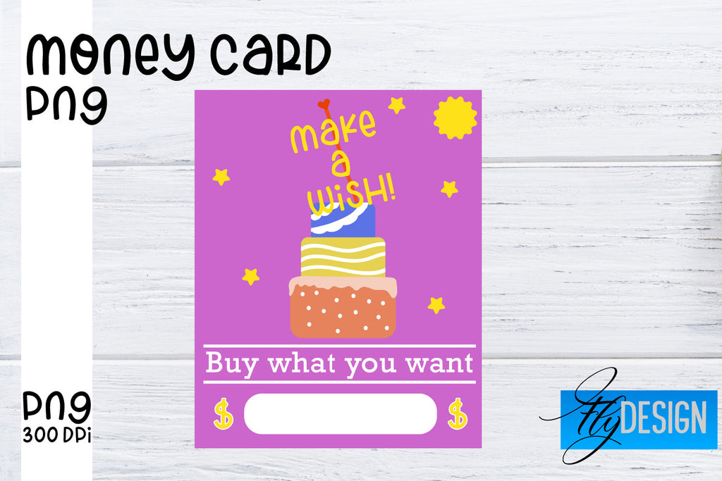 Money Card PNG Designs | Money Holder Printable - So Fontsy