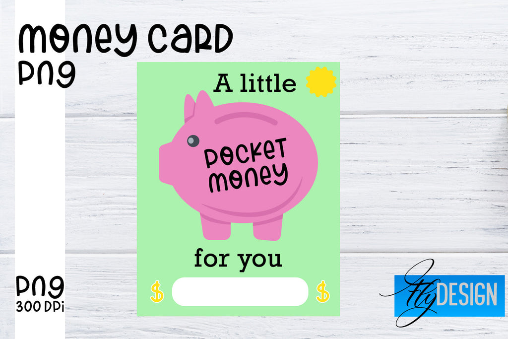 Money Card PNG Designs | Money Holder Printable - So Fontsy