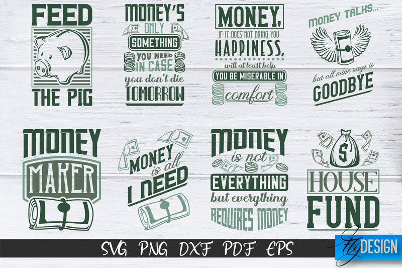 Money Quotes SVG | SVG Bundle | Funny Sayings SVG - So Fontsy