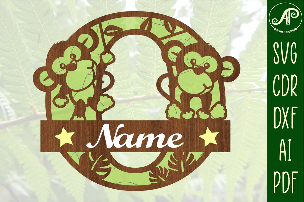 Monkey Capital Monogram Letter O SVG - So Fontsy