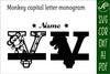 Monkey Capital Monogram Letter V SVG - So Fontsy