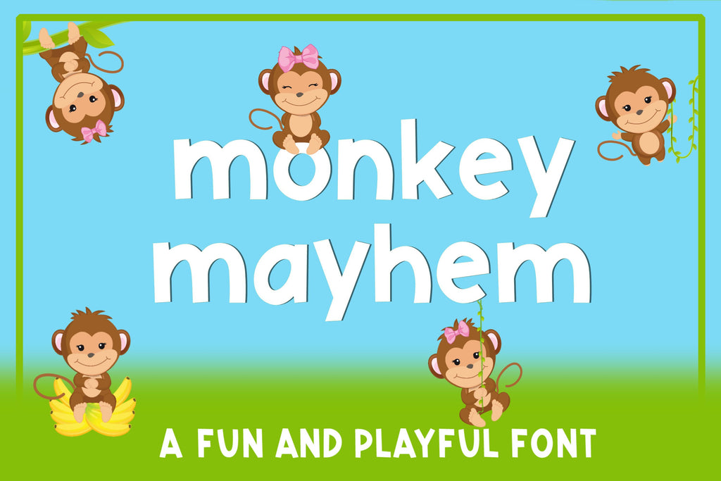 Monkey Mayhem - A fun and playful font - So Fontsy