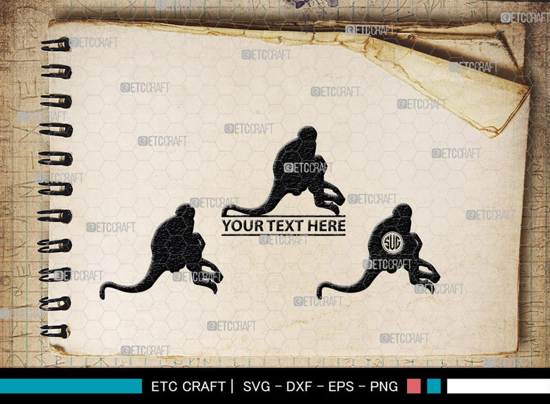 Monkey Monogram, Monkey Silhouette, Monkey SVG, Chimpanzee Svg, Gorilla ...