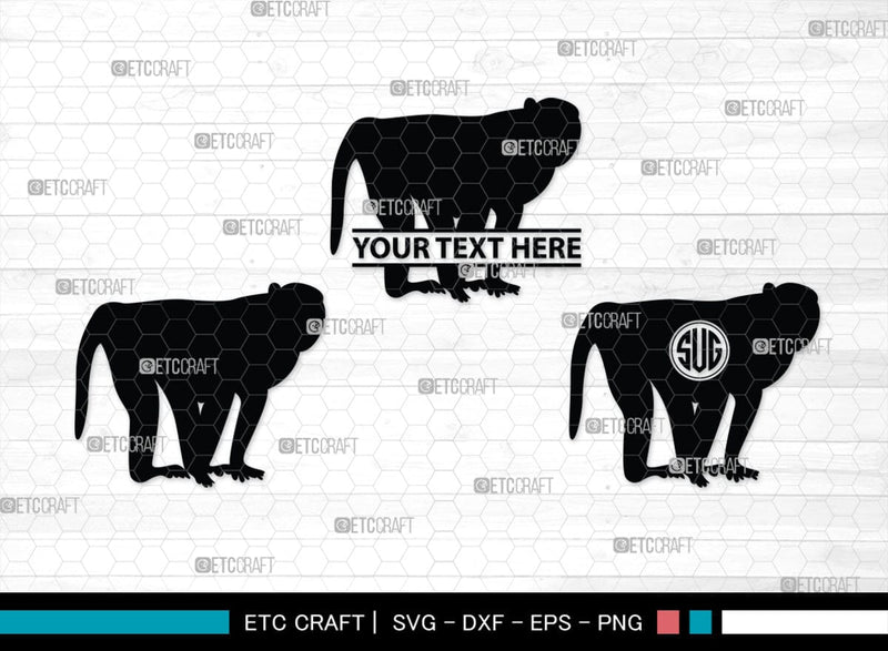 Monkey Monogram, Monkey Silhouette, Monkey SVG, Chimpanzee Svg, Gorilla ...