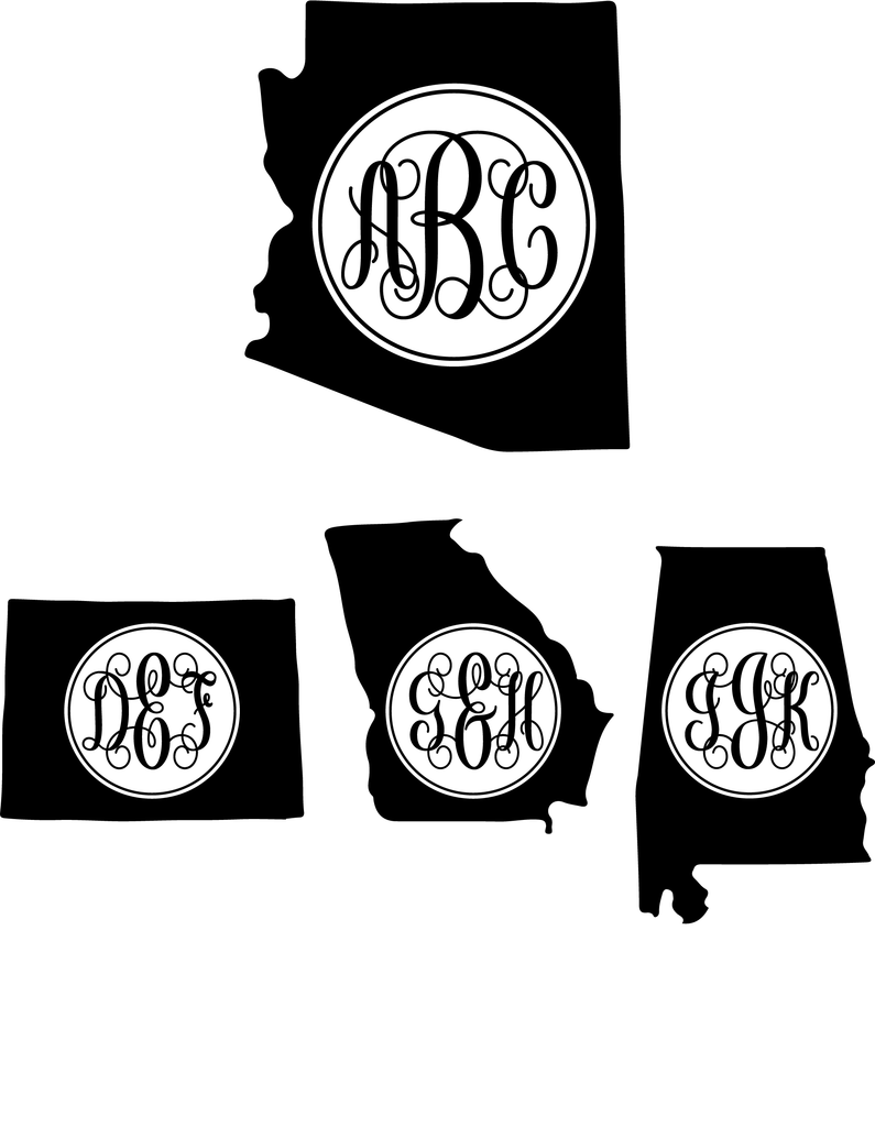 Monogram Elaborate Script States Font - So Fontsy