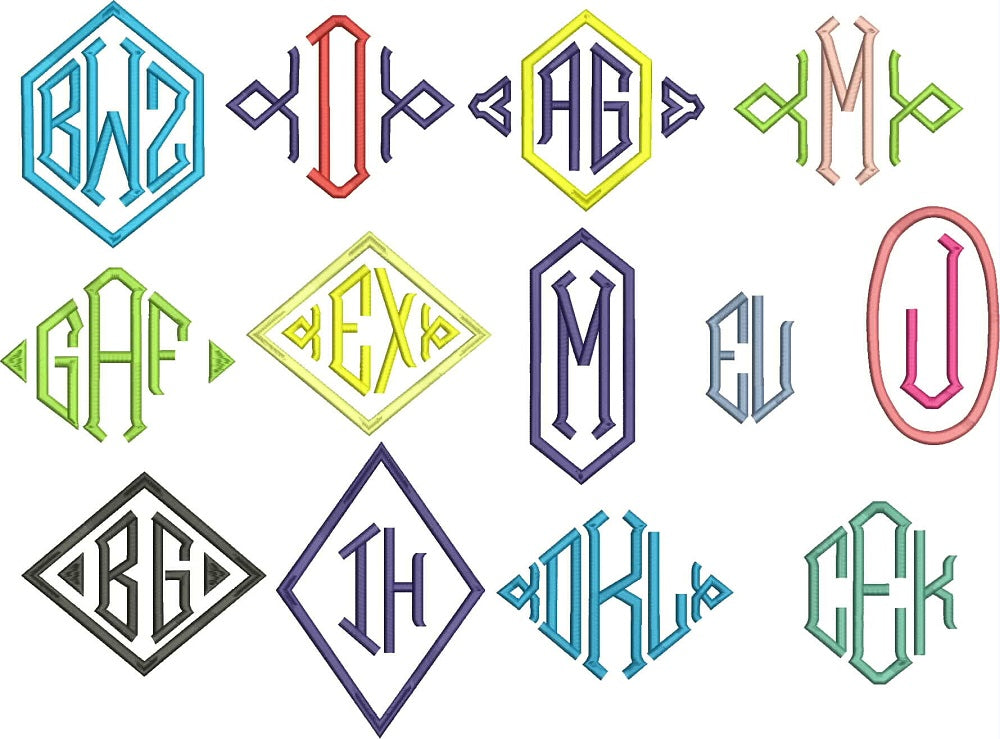 Monogram Font Machine embroidery design - So Fontsy