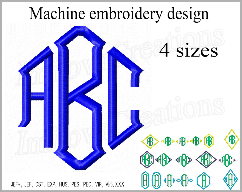 Monogram Font Machine embroidery design - So Fontsy