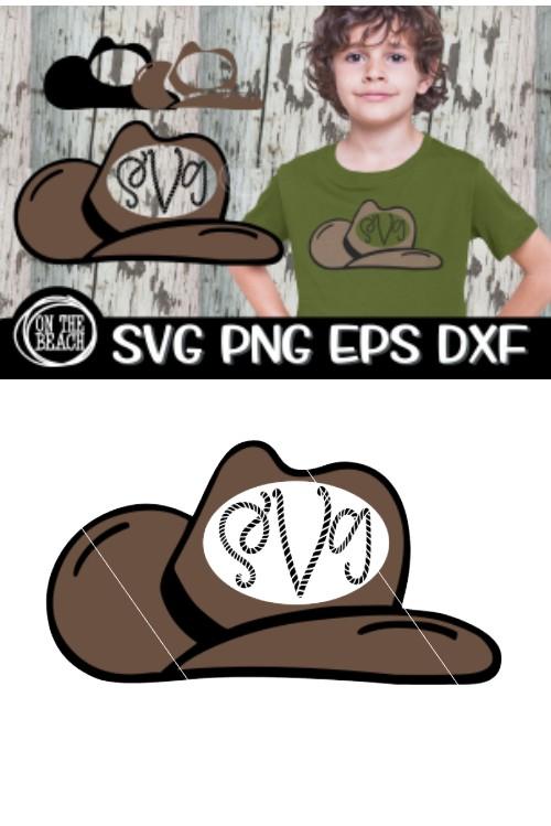 Monogram Frame - Cowboy SVG - Monogram Boys SVG - So Fontsy