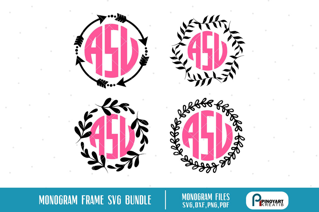 Monogram Frame Svg Bundle - So Fontsy