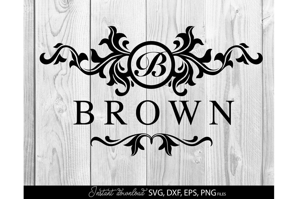 Monogram Frame SVG, Family Monogram SVG, Last Name Monogram SVG ...