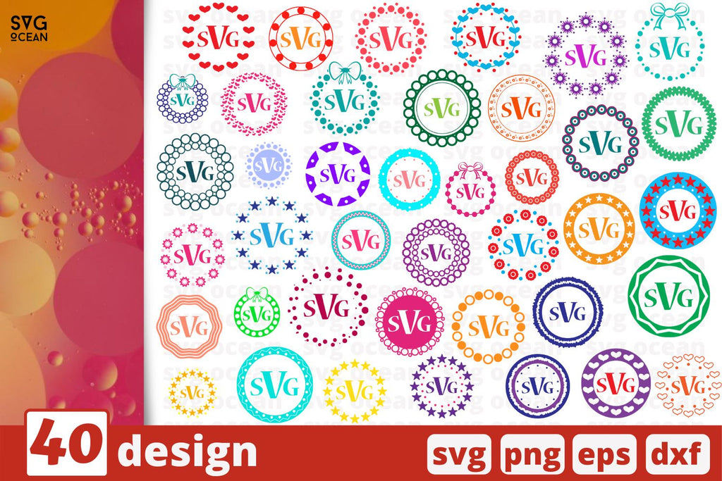 Monogram frames circles - So Fontsy