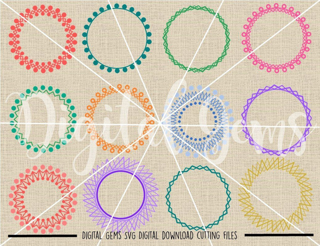 Monogram frames SVG / DXF / EPS / PNG files - So Fontsy