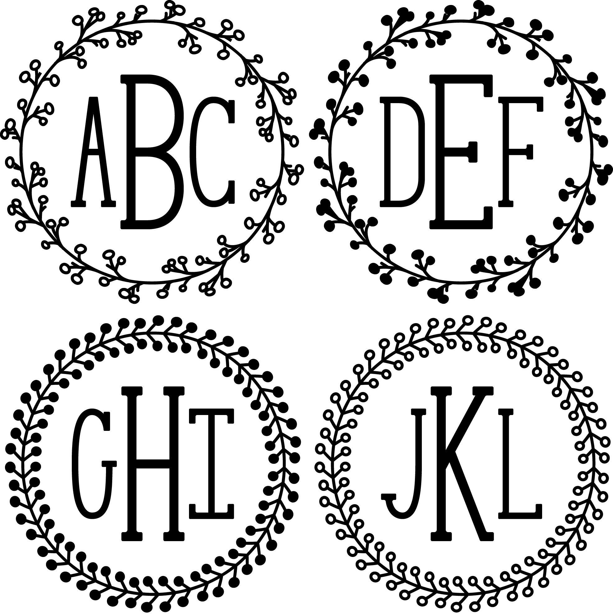 Monogram Serif - Berry Vines Font - So Fontsy