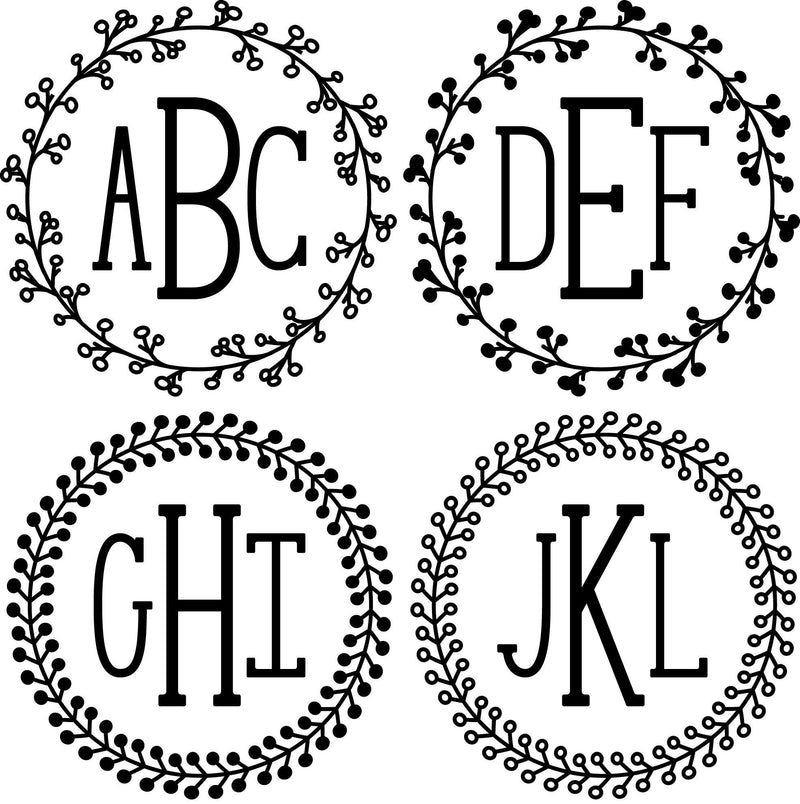 Monogram Serif - Berry Vines Font - So Fontsy