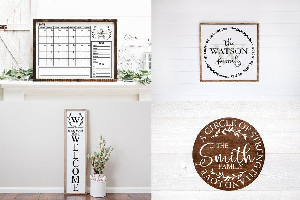 Monogram SVG Bundle - Established Sign, Front Porch Sign SVG - So Fontsy