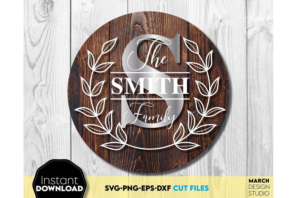 Monogram SVG Bundle, Family Monogram SVG, Last Name Monogram Frame ...
