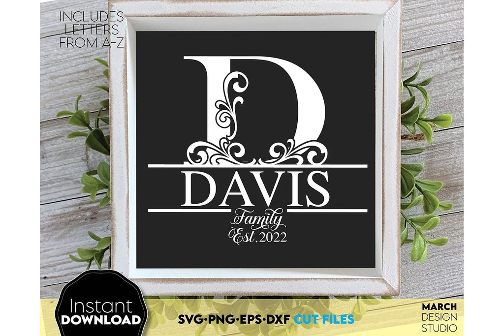 Monogram SVG, Split Monogram SVG, Monogram Letter SVG, Monogram ...