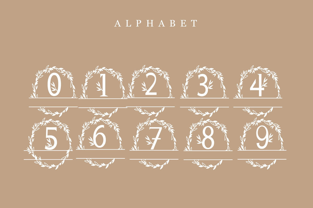 Monogram Wreath Floral - So Fontsy