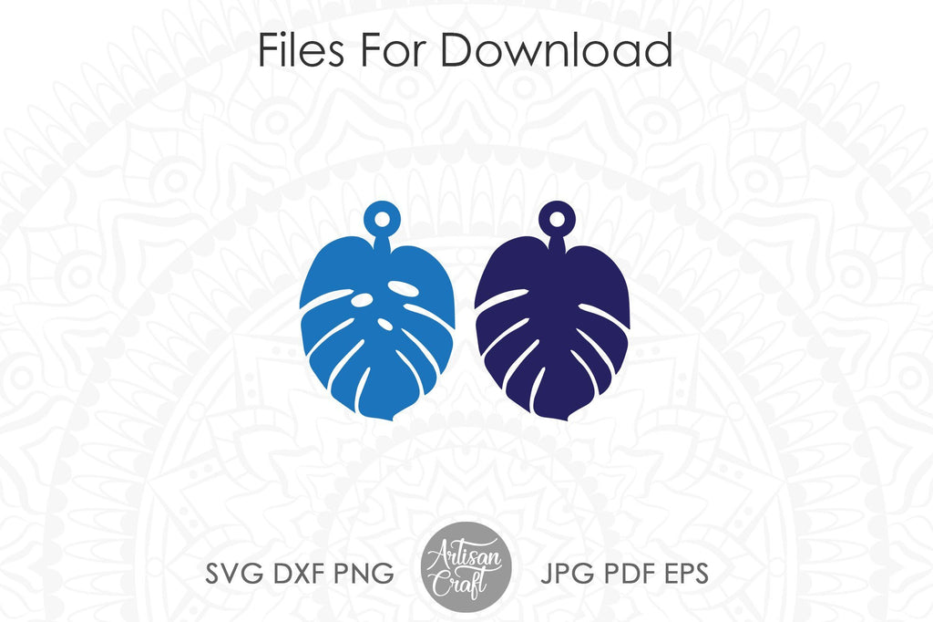 Monstera earring SVG | So Fontsy