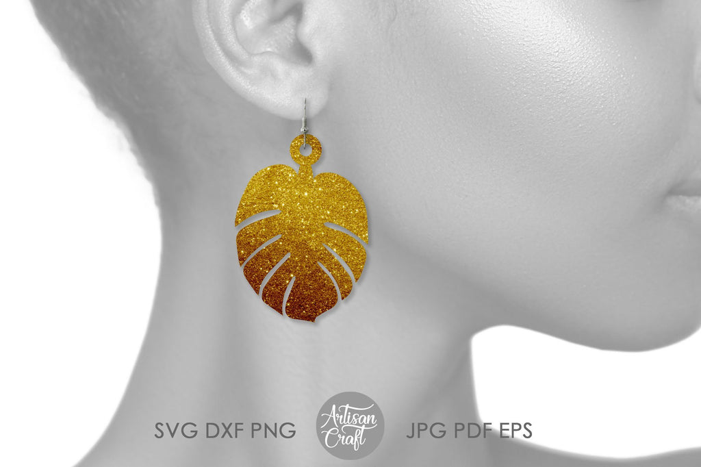 Monstera earring SVG | So Fontsy