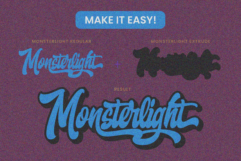 Monsterlight - Retro Bold Script - So Fontsy