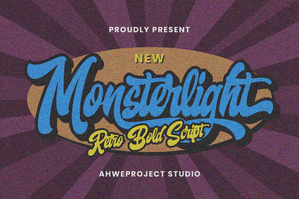 Monsterlight - Retro Bold Script - So Fontsy