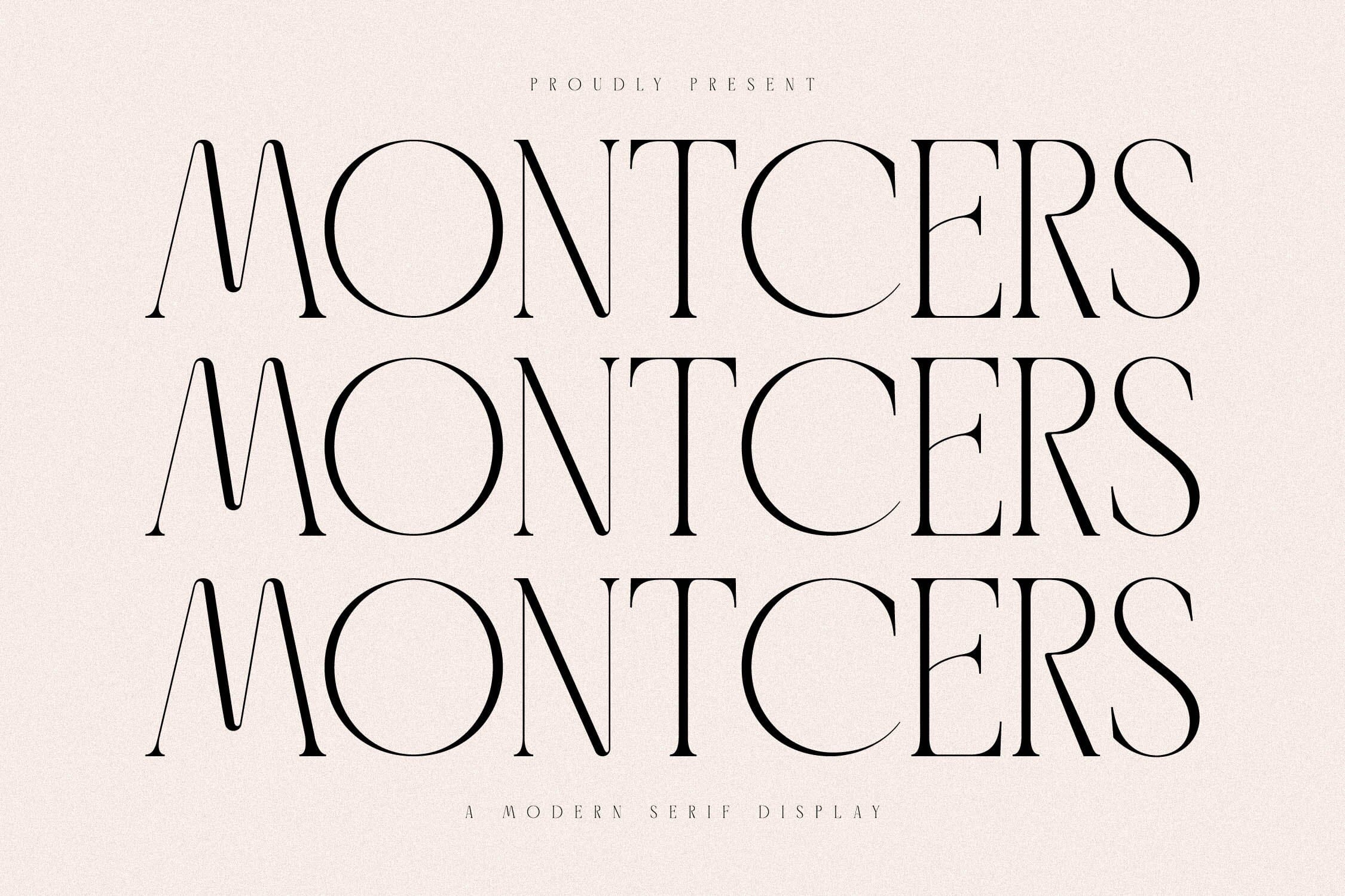 Montcers Typeface - So Fontsy