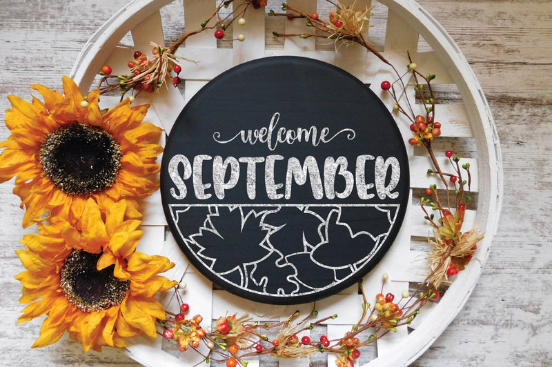 Monthly Round Sign Design Bundle - Door Hanger SVG Bundle - So Fontsy