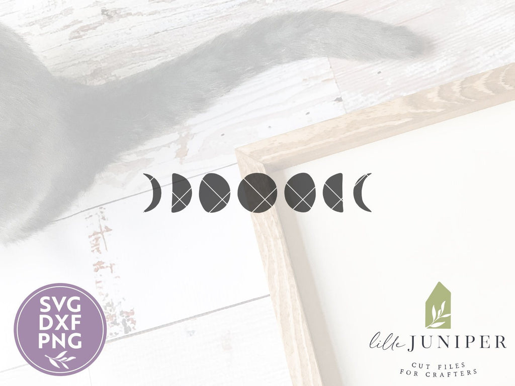 Moon Phases SVG | Rustic Sign Design - So Fontsy