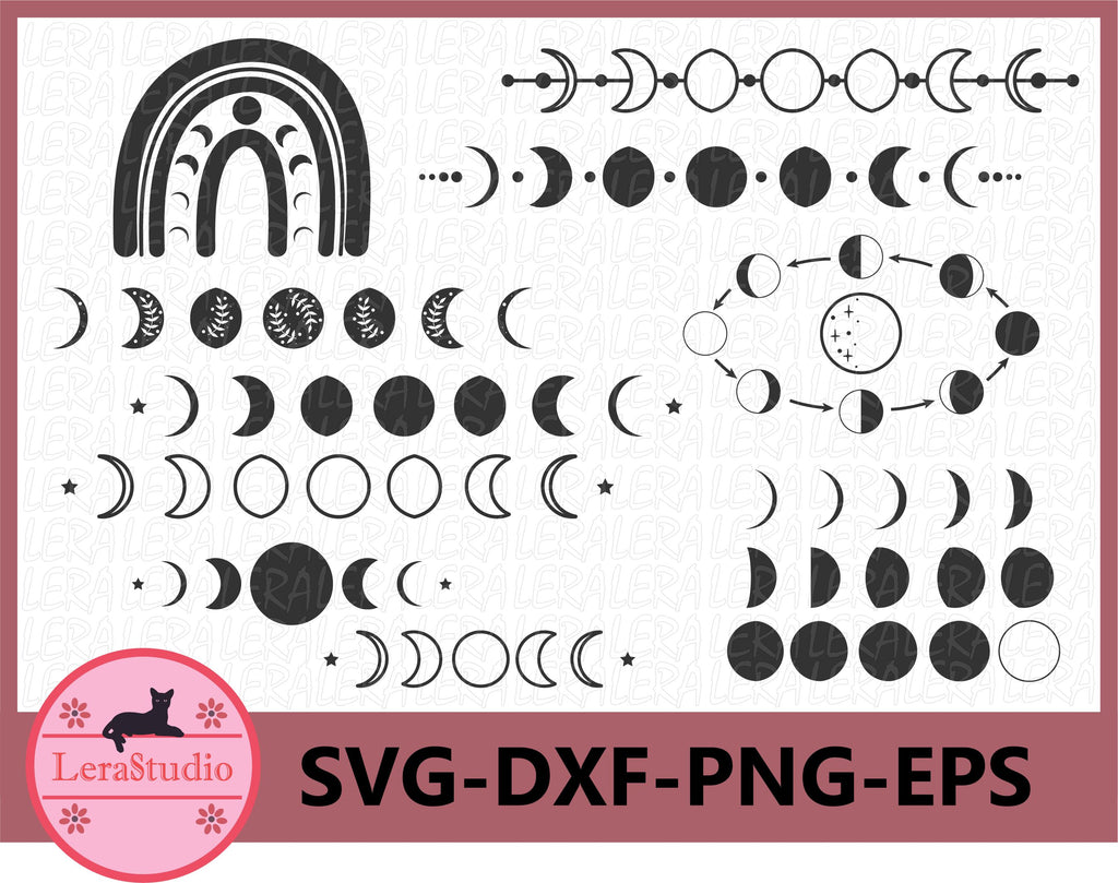 Moon phases SVG - So Fontsy