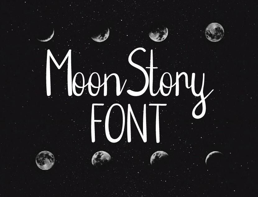 Moon Story Font – Handwritten Font - So Fontsy