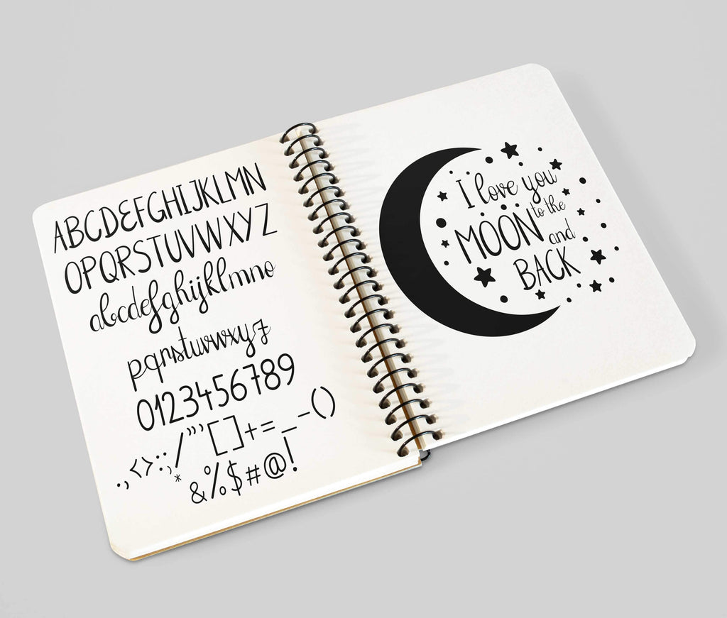 Moon Story Font – Handwritten Font - So Fontsy