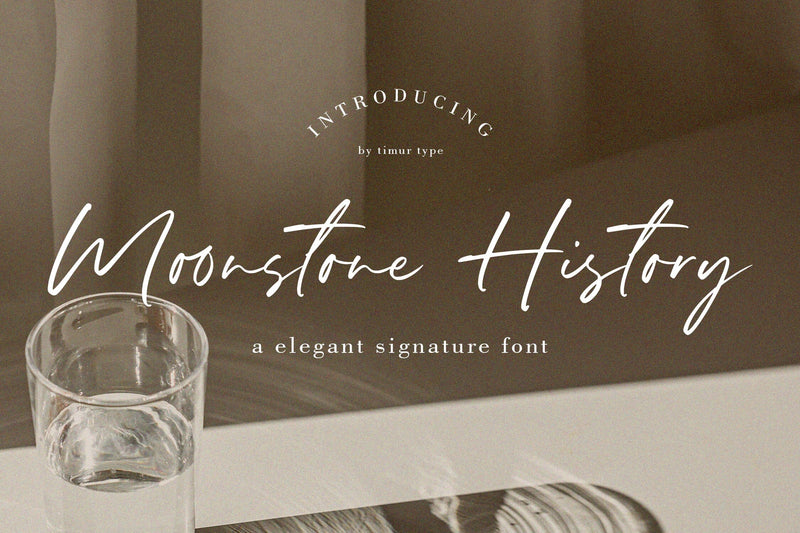 Moonstone History - elegant Signature font - So Fontsy