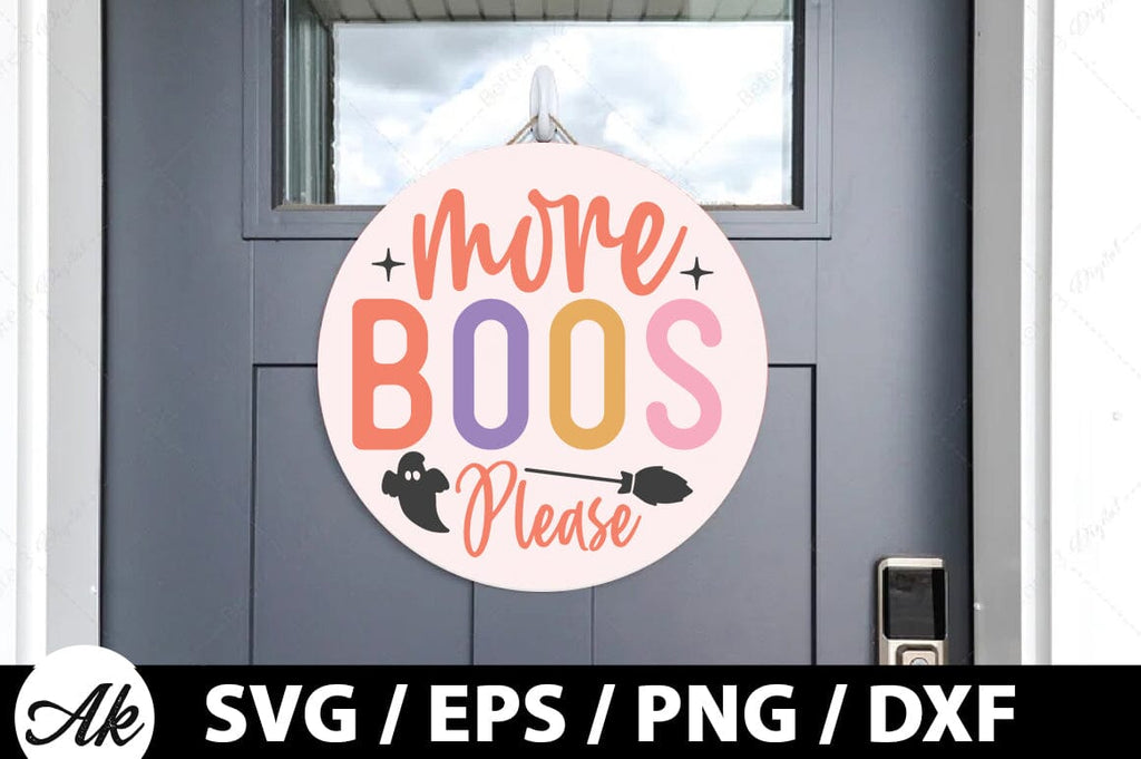 More boos please Round Sign SVG - So Fontsy