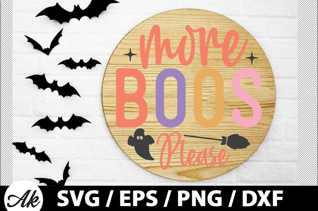 More boos please Round Sign SVG - So Fontsy